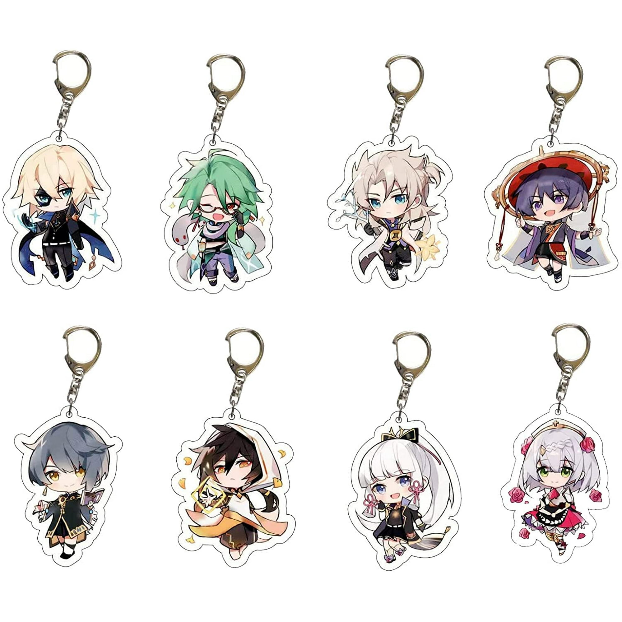 Click here for Ffiy 8pcs Genshin Impact Cute Game Acrylic Keychai... prices