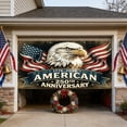 250th Anniversary Garage Door Cover, 13.1'x6.1' Patriotic American Flag ...