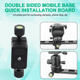 Double-Sided Mobile Base with Quick Release Plate Double Camera Mount ...