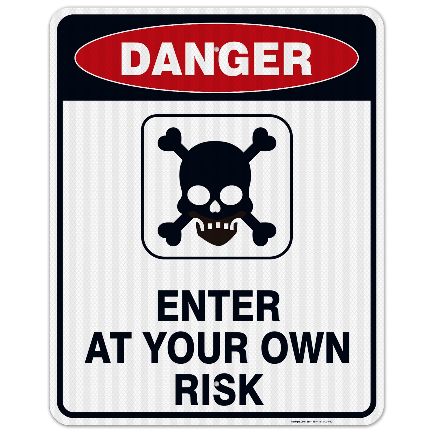 Enter at Your Own Risk Sign, - Walmart.com