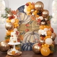 Blue Pumpkin Arch Backdrop Cover 7.2 FT, Watercolor Red Mushrooms ...