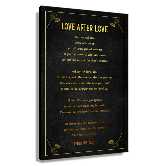 Love After Love Poem Wall Decor Derek Walcott Quote Wall Art Poetry ...