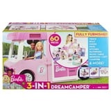 Barbie DreamCamper 3-in-1 Playset: Vehicle, Camping RV with Pool, 50 ...