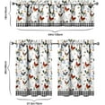 3 Piece Chicken Kitchen Curtains and Valances Set for Windows Rooster ...
