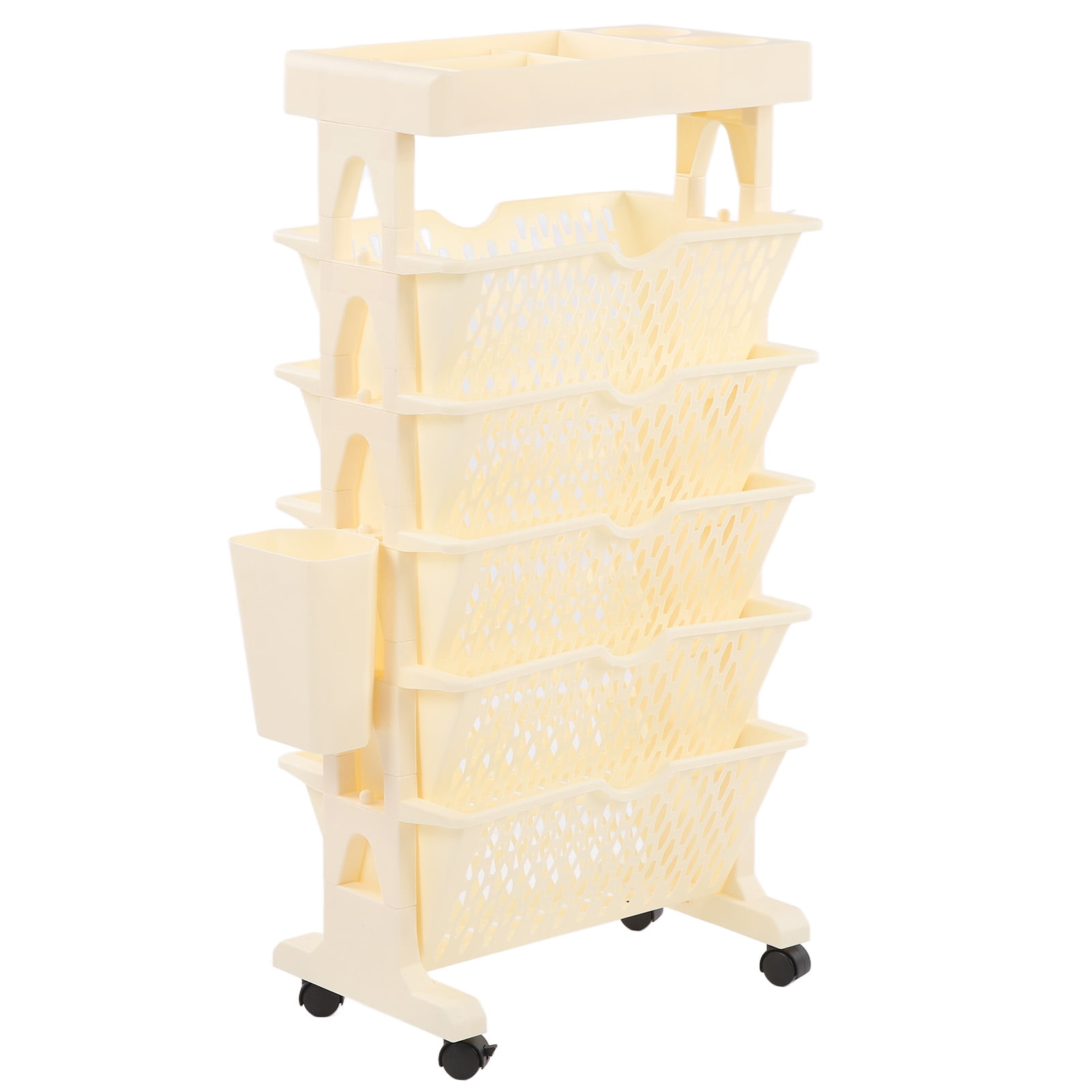 Estantería Móvil de 6 Niveles Carrito Utilitario Rodante Estantes de ...