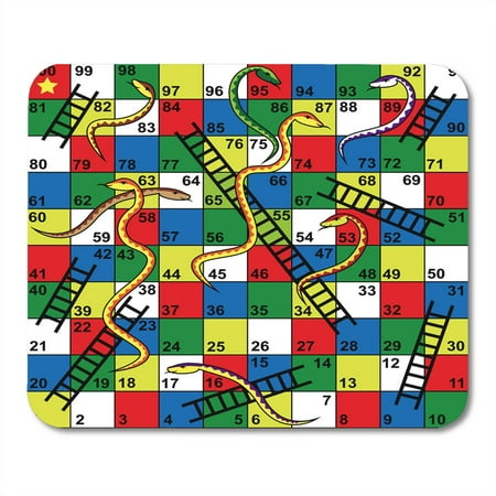 NUDECOR Colorful Kid Snakes and Ladders Board Game Start Finish Puzzle ...
