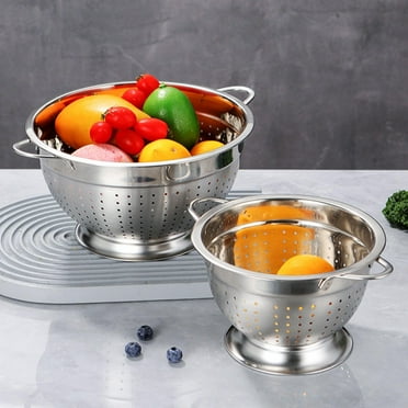 Walbest Stainless Steel Rice Sieve Bowl, Fine Mesh Strainer, Large ...