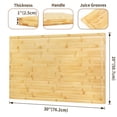 Bamboo 30"L x 20"W Cutting Board, Extra Large Kitchen Chopping Block ...
