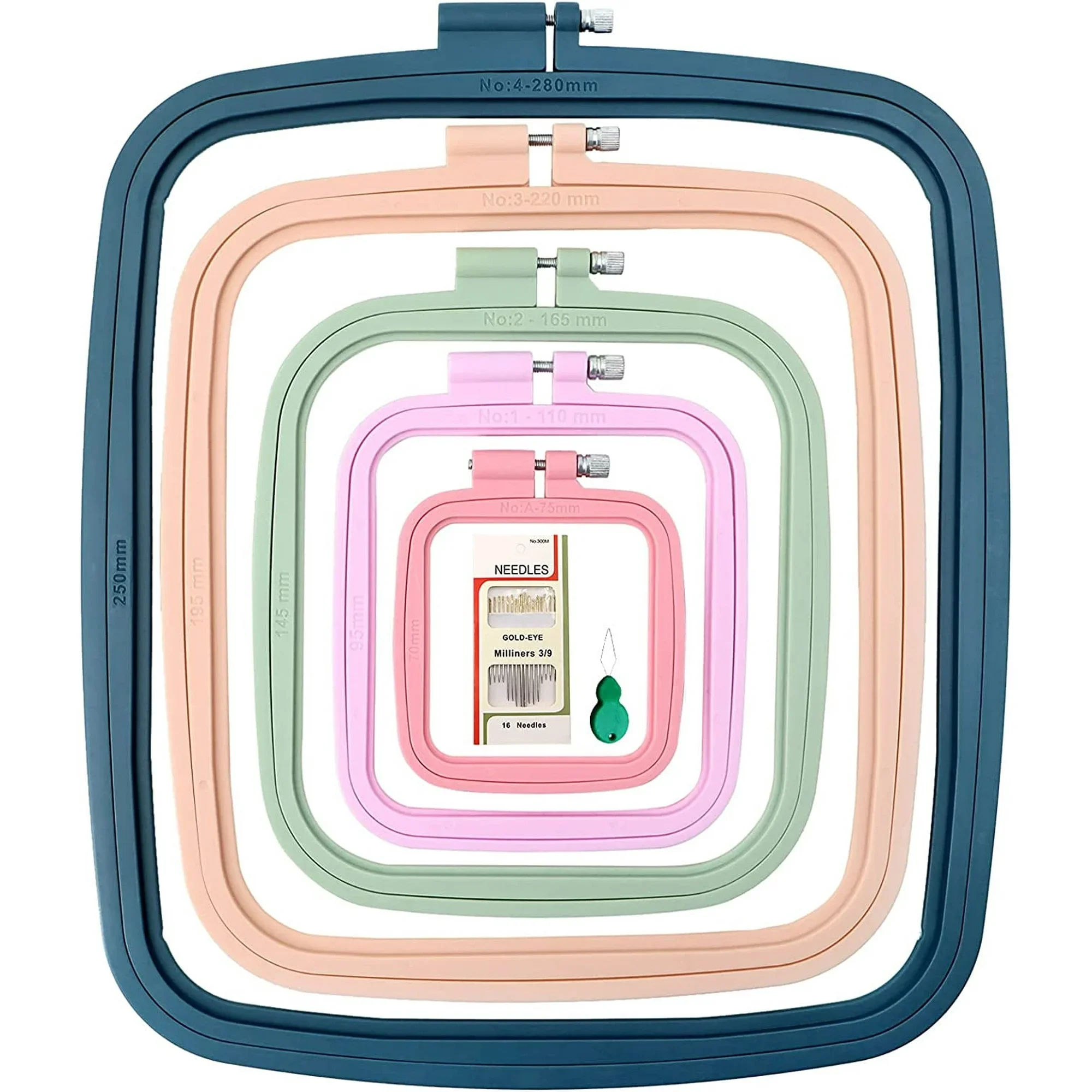 Click here for Zynery 5pcs Square Embroidery Hoops  Plastic Cross... prices