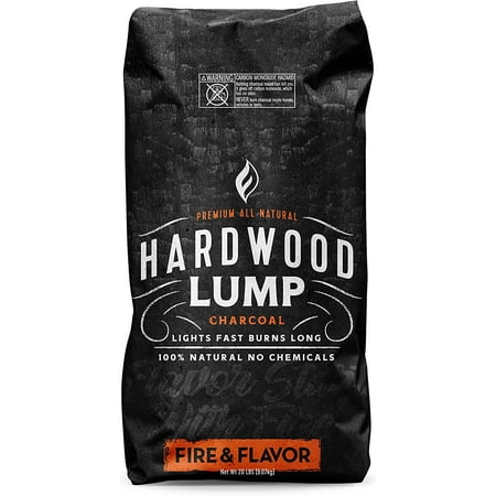 Premium All Natural Hardwood Lump Charcoal, Clean Burning, Mesquite and ...