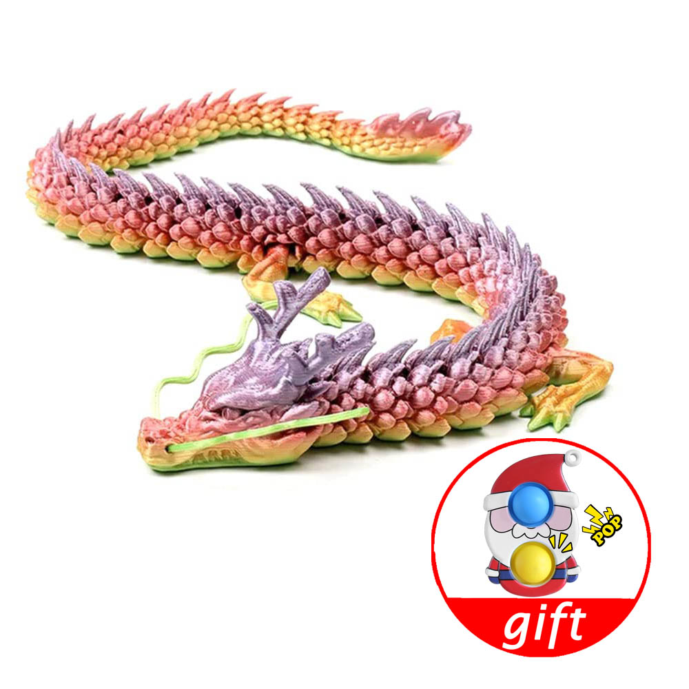 3D Printed Articulated Dragon,Vivid Dragon Shape Action Figure Decor ...
