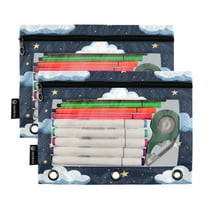 Ckdifva Cute Fruit Cartoon Pencil Pouch 3 Ring Zipper Pencil Case ...