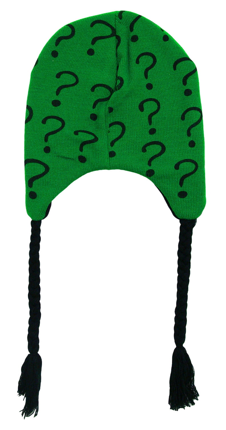 The Riddler DC Comics Batman Adult Mask Peruvian Laplander Beanie ...