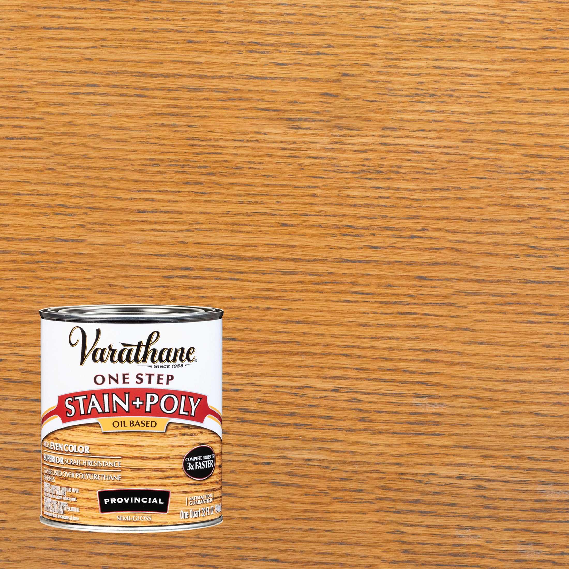 Provincial, Varathane Stain + Polyurethane Oil-Based, Semi-Gloss ...