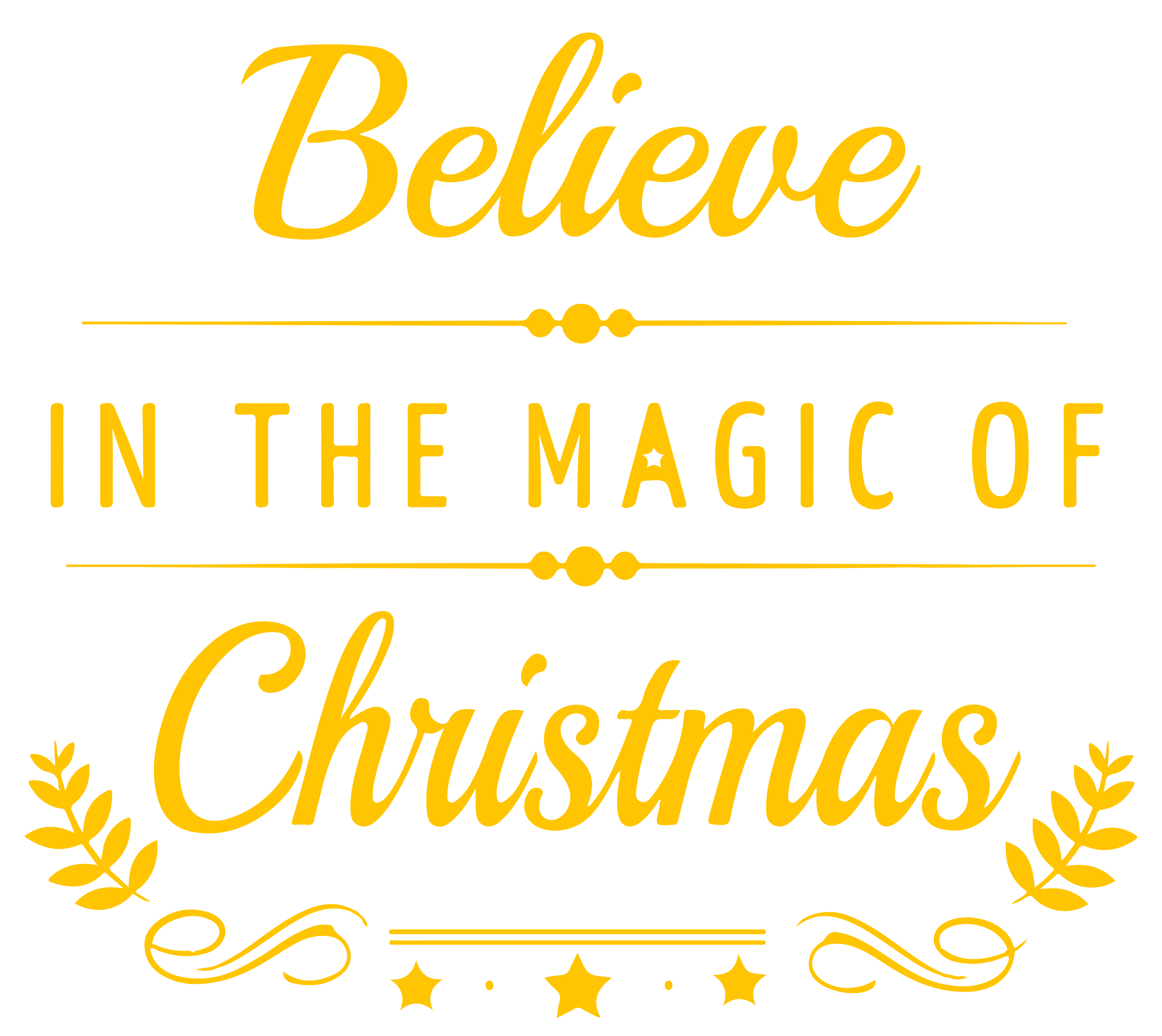 Believe in the magic of Christmas Vinyl Decal Sticker Quote - Large ...