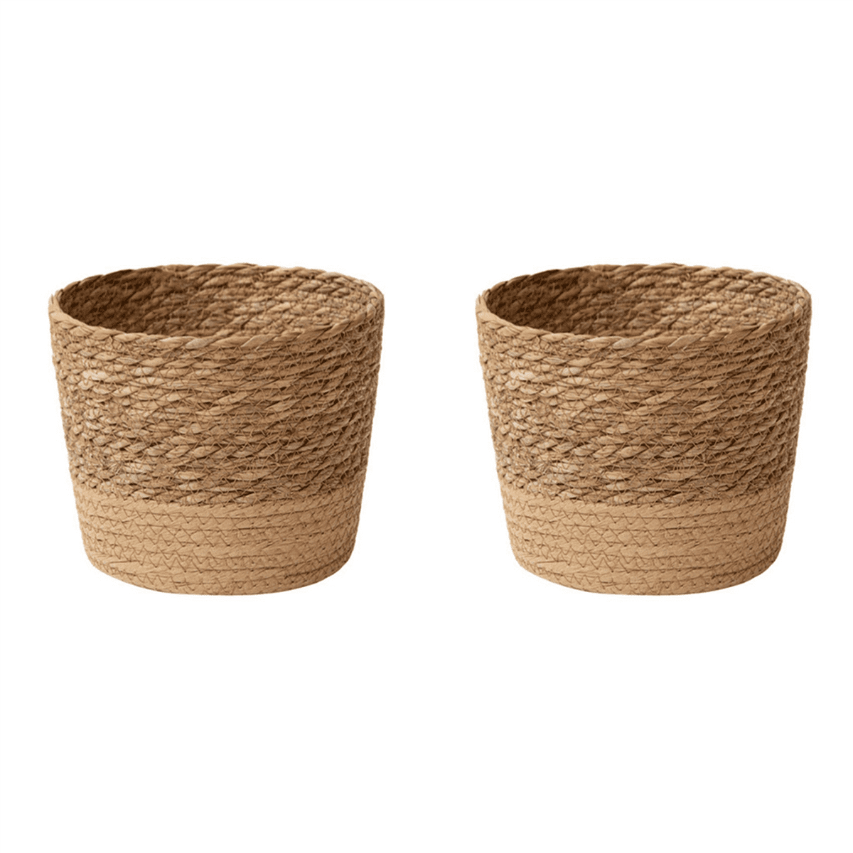 Click here for Unbranded 2x Straw Weaving Flower Plant Pot Wicker... prices