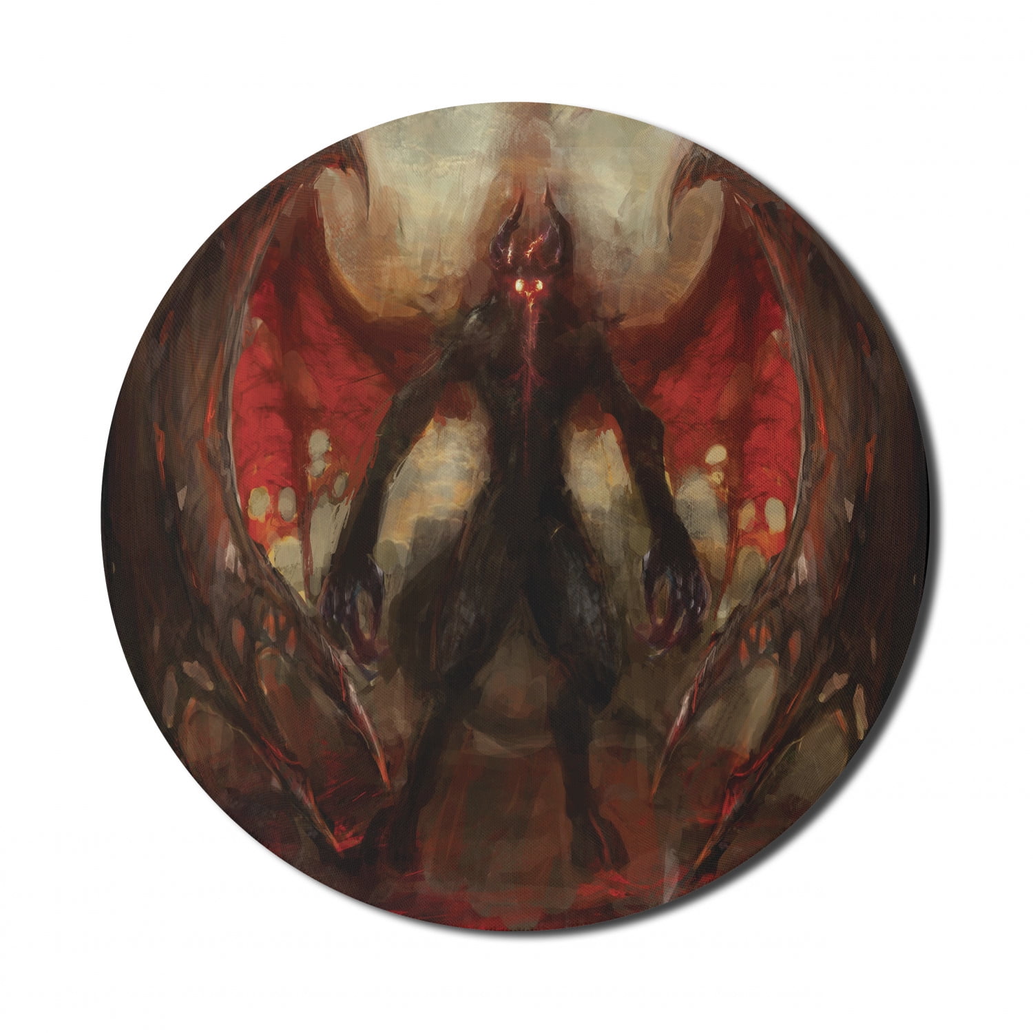 Fantasy World Mouse Pad for Computers, Devil Shadow with Wings Primary ...