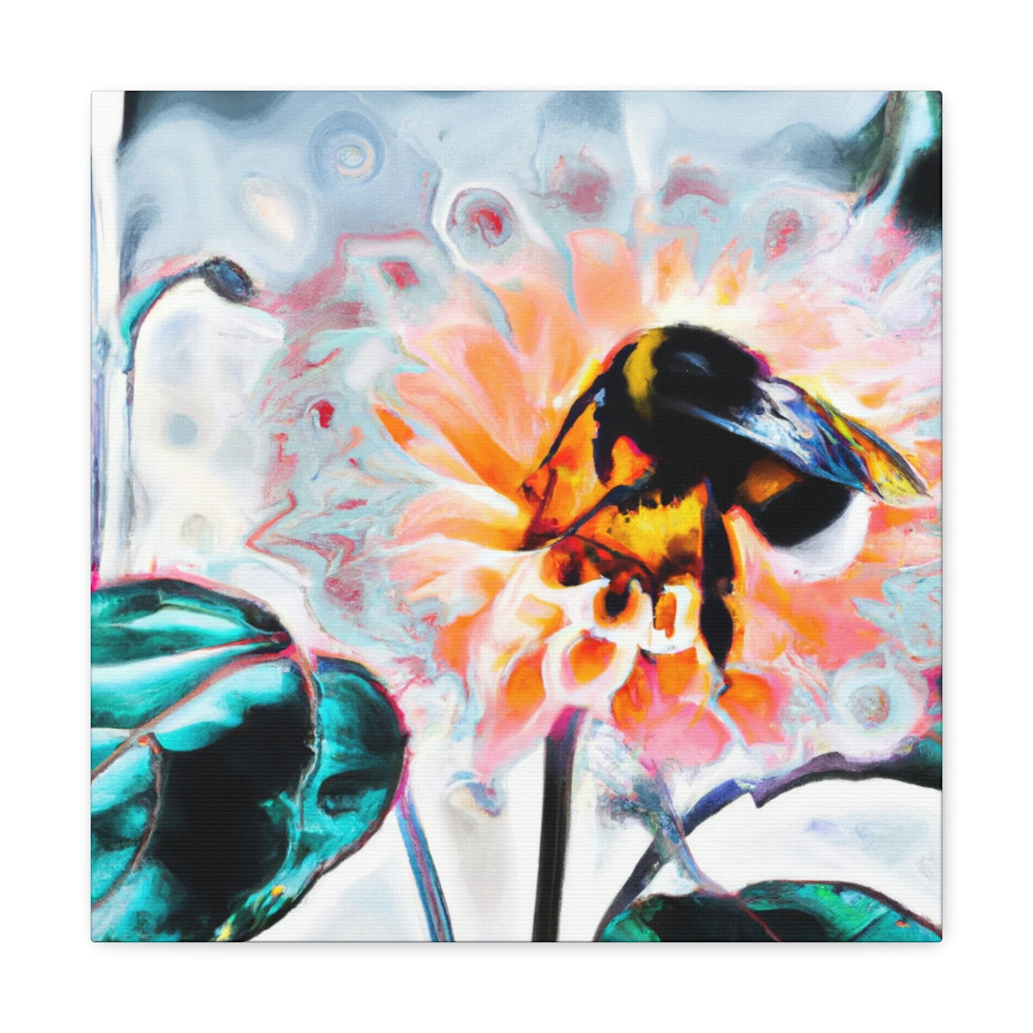 Bumblebee In Neon Pop - Canvas - Walmart.com