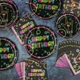 Glow Neon Party Supplies - Glow in the Dark Happy Birthday Plates and ...