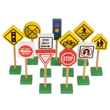 Creative Minds Deluxe International Traffic Signs with Wooden Bases ...
