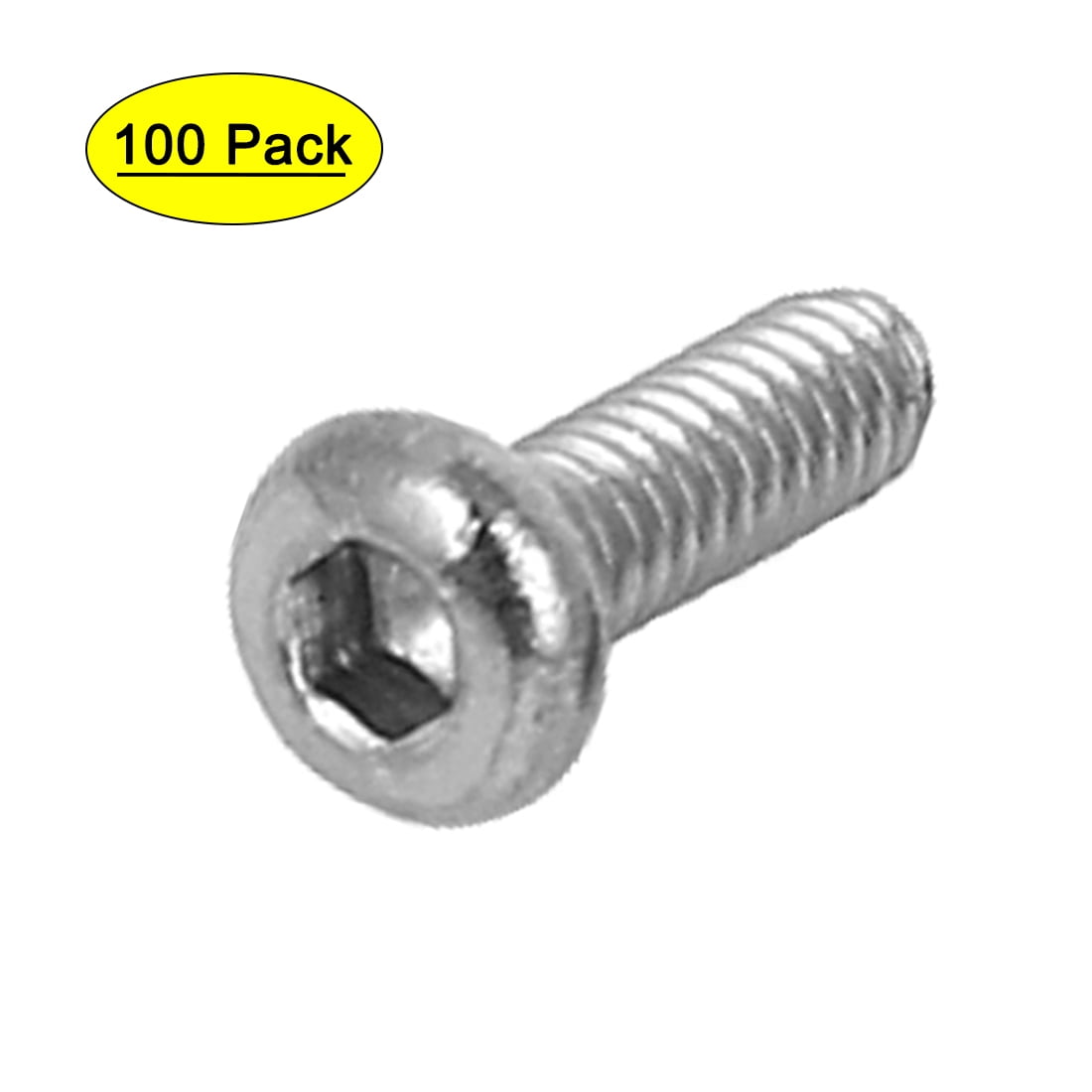 Uxcell M2x6mm Stainless Steel Hex Socket Button Head Cap Bolts Screws ...