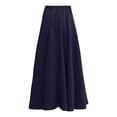 Bibifish Womens Maxi Skirts Solid High Waist Skirts A Line Flared ...