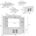 Timechee 104.3"x82.3" Complete Entertainment Wall Unit White TV Stand ...