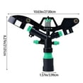 Industrial Plastic Rotating Water Sprinkler 4 Nozzle Design Wide Area ...