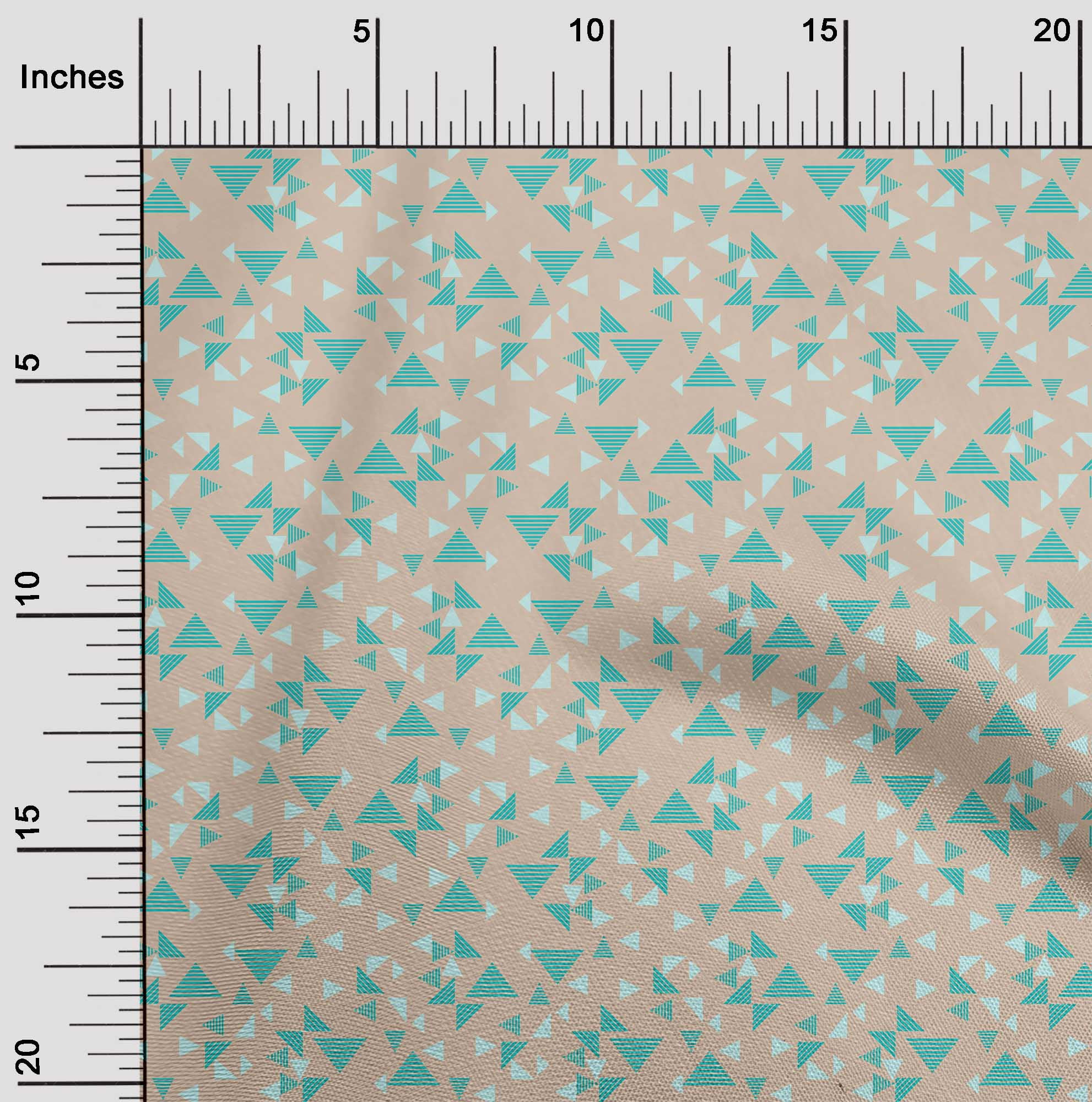 oneOone Silk Tabby Fabric Triangle Geometric Print Fabric By Yard 42 ...