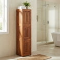 Sula Three-Level Square Teak Tower Floor Cabinet - Walmart.com