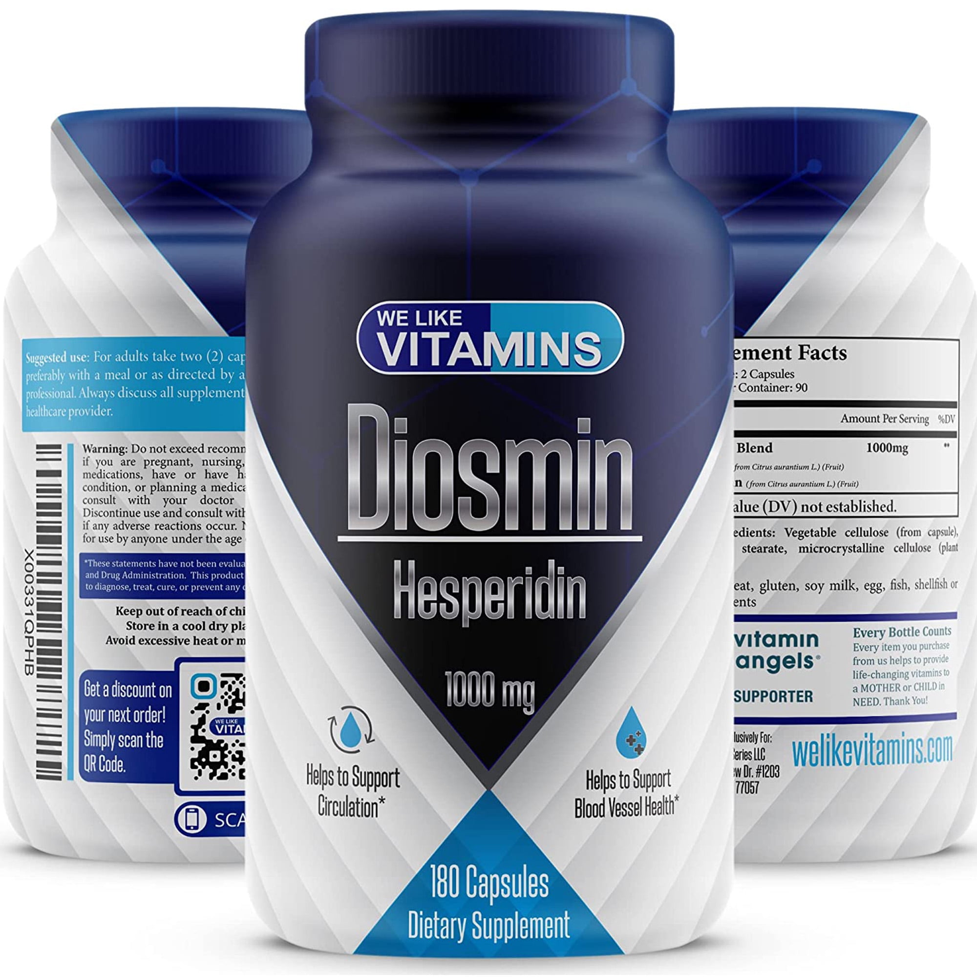 We Like Vitamins Diosmin Hesperidin Supplement Circulation Support ...