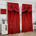 Movie Theater Curtains Retro Red Party Home Movie Theatre Rod Pocket ...