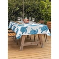 Blue Coastal Turtle Outdoor Tablecloth - 60x102 Inch Rectangle Dining ...