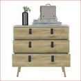 Dressers, Modern 3-Drawer Huna Dresser with Handles | Engineered Wood ...