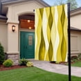 Abstract Wave Pattern Texture Garden Flags for Outside Yellow Double ...