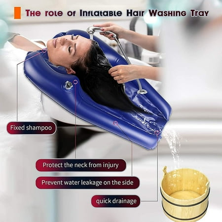 Inflatable Portable Shampoo Tray Hair Washing Sink Adjustable Strap ...