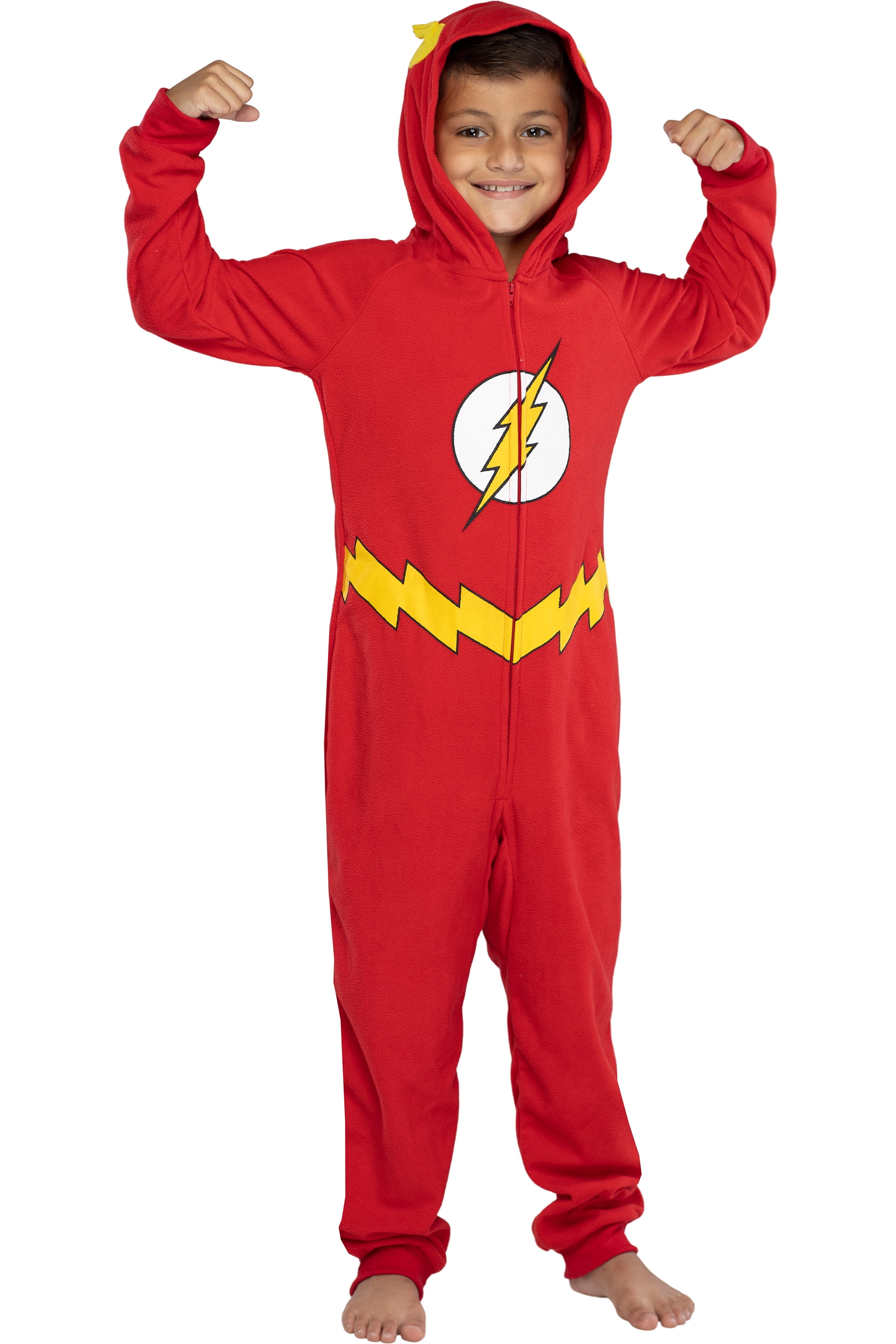 DC Comics Big Boy's The Flash Superhero Costume Pajama Union Suit (S/M ...