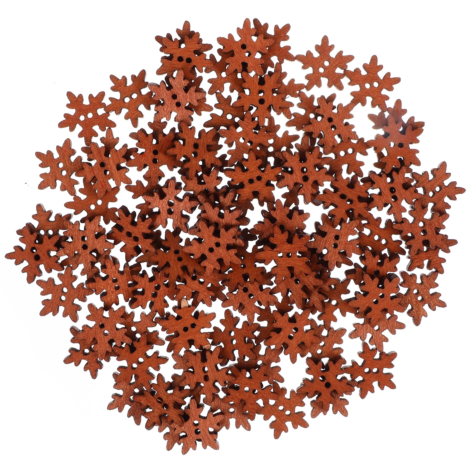 Click here for Frcolor Wooden Button 100pcs Mini Christmas Snowfl... prices