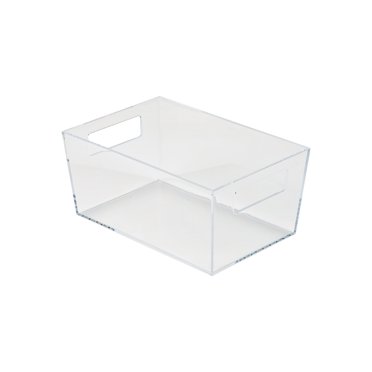 Simplify Small Square Plastic Horizontal Storage Organizer Basket ...