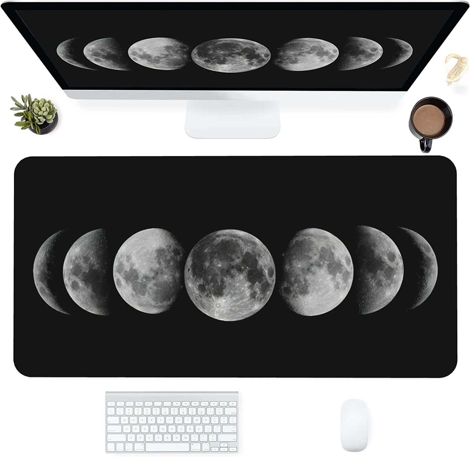 Desk Mat,Celestial Moon Phases Extended Gaming Mouse Pad for Office ...