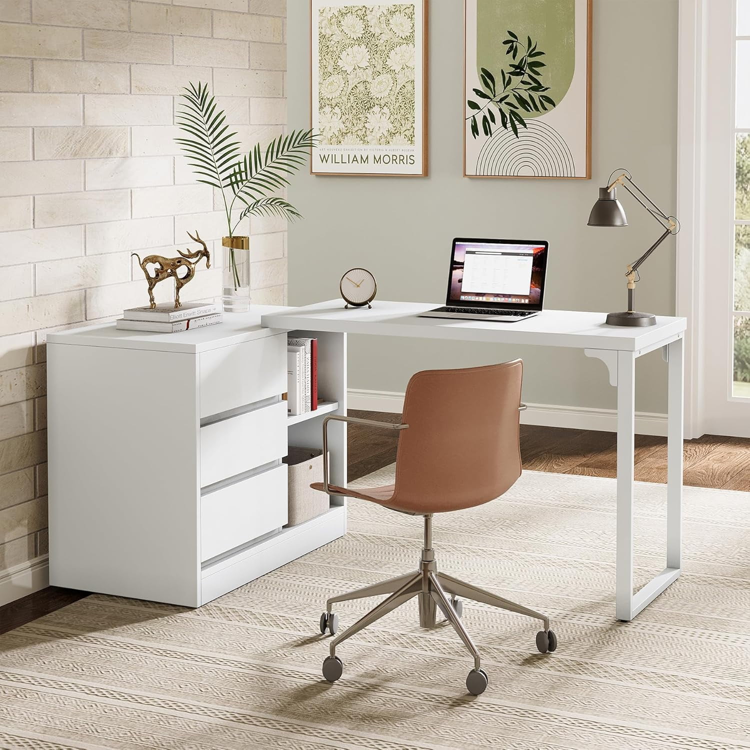 Click here for Tribesigns Reversible L-Shaped Desk - White Corner... prices