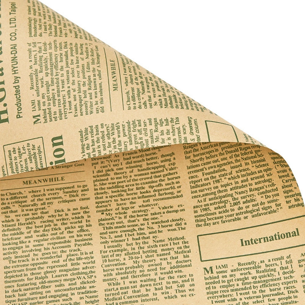 Wholesale English newspaper bouquet gift wrapping paper flowers ...