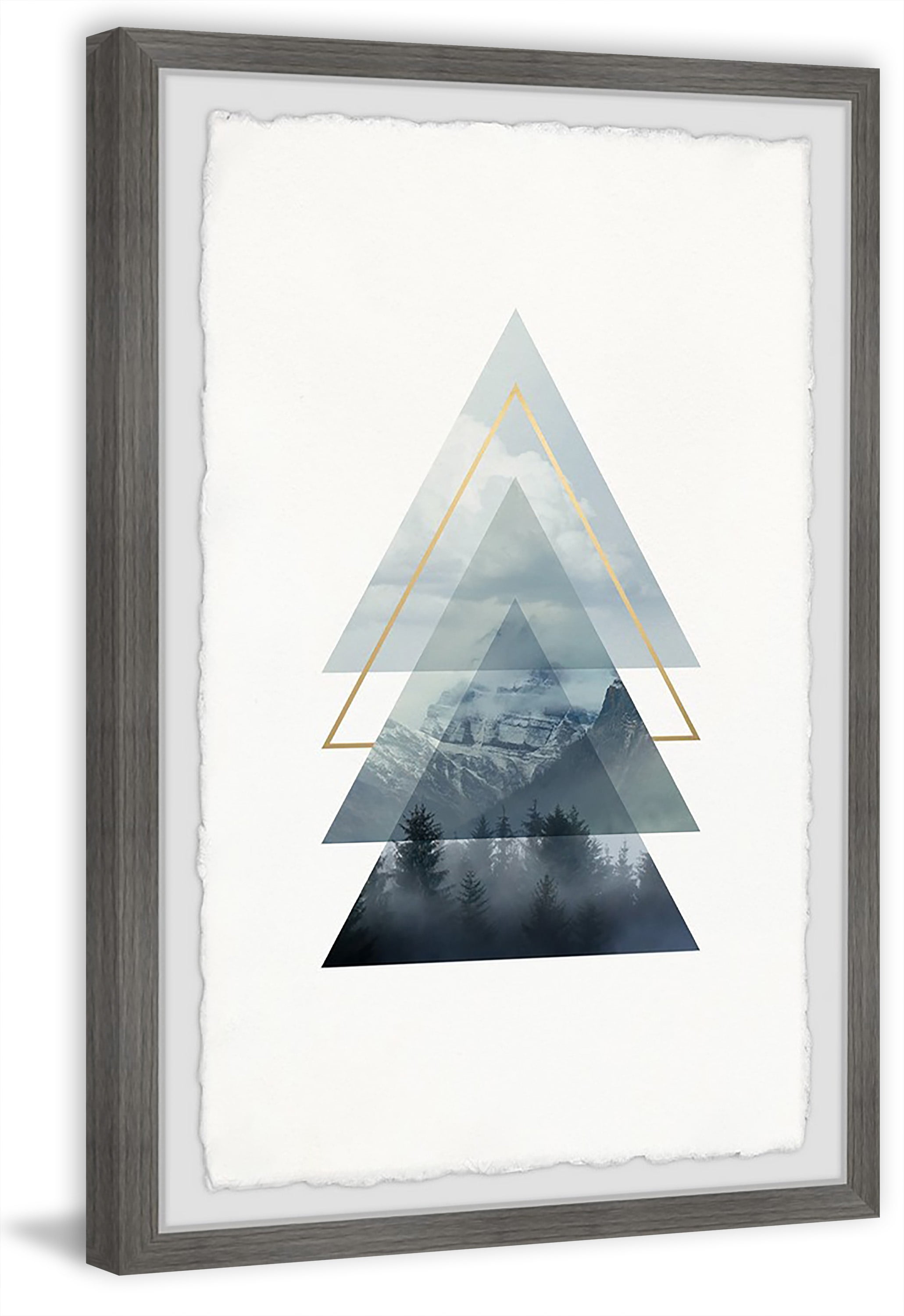 handcut collage on 12 triangular canvas Original Over the Moon Collage ...