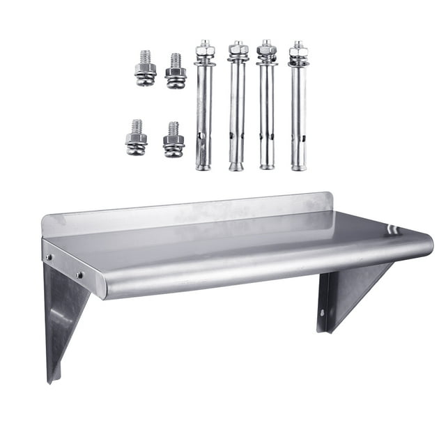 EastVita Stainless Steel Wall Shelf 110 Lbs Load Heavy Duty Wall Mount ...