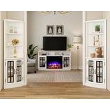 "AMERLIFE 63"" Entertainment Center with 26"" Fireplace, Distressed ...