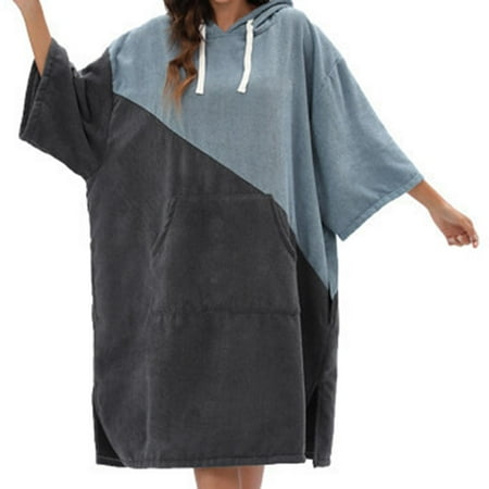 Surf Poncho Changing Robe Microfiber Wetsuit Changing Towel, Water Park ...
