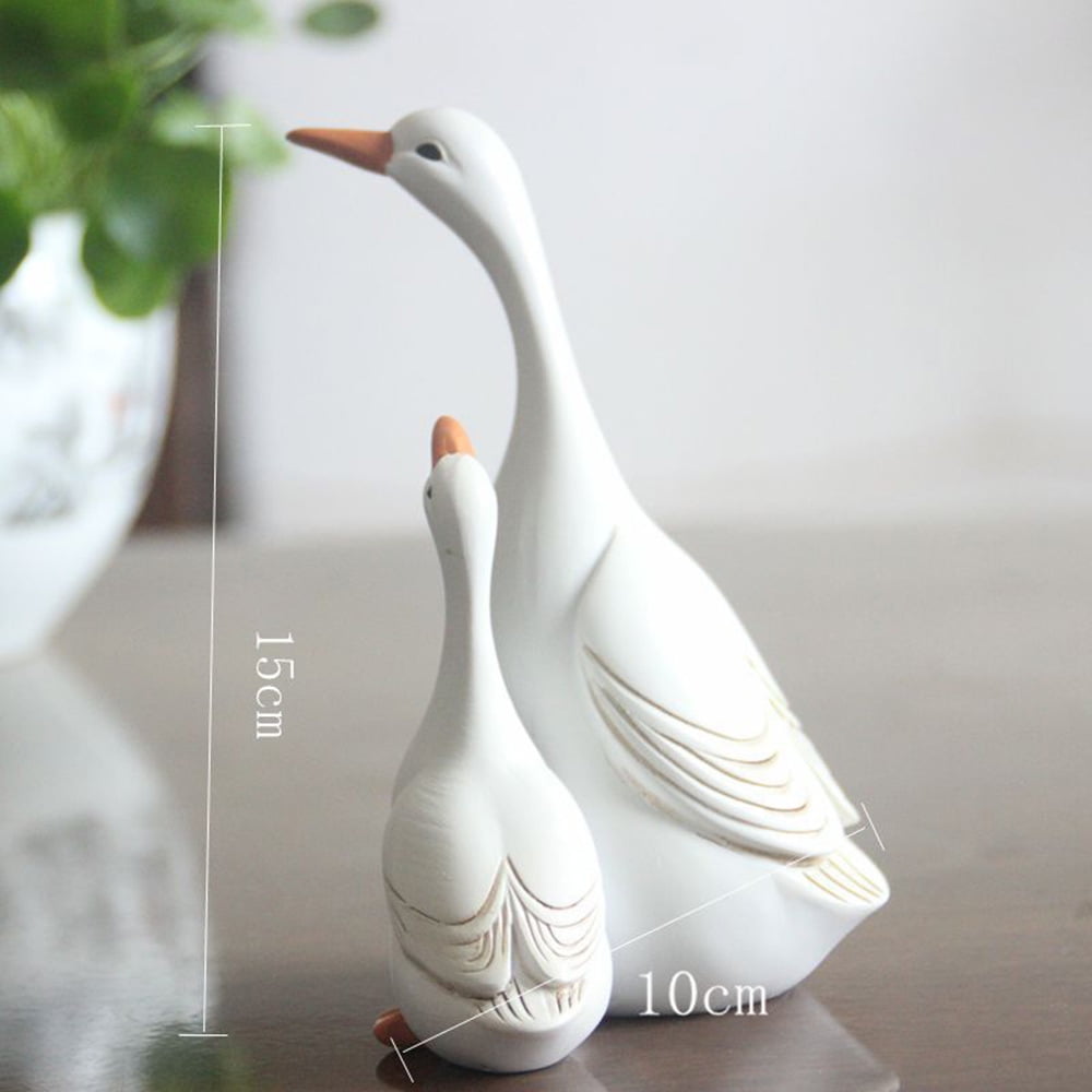 Mother and Son Duck Resin Statue Crafts Perfect for Cabinet Living Room ...