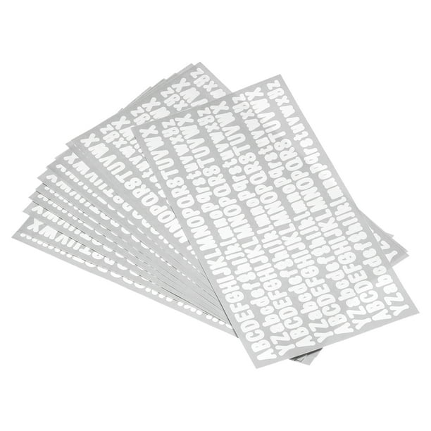Self Adhesive Vinyl Letter Stickers White 0.5 Inch 208 Count/Sheet,12 ...
