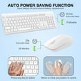 Wireless Keyboard and Mouse Combo, Full Size Silent Ergonomic Keyboard ...