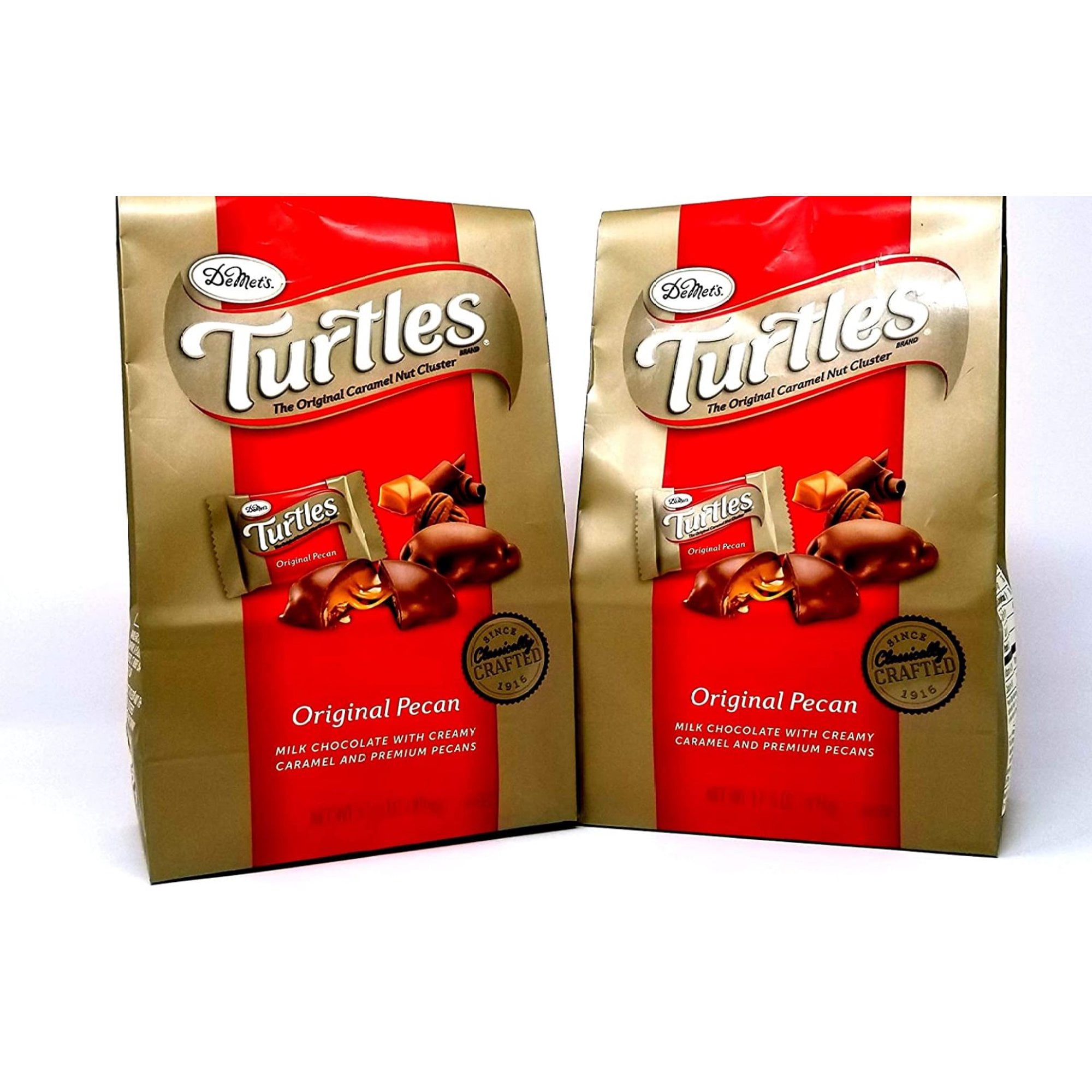 2 Pack | Demet's Turtles Original Pecan, 17.5oz Bag - Walmart.com